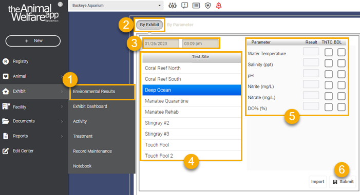 Entering Environmental Results – OERCA | Support