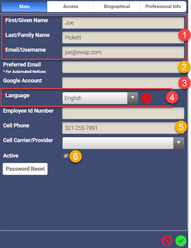 User Management – OERCA | Support
