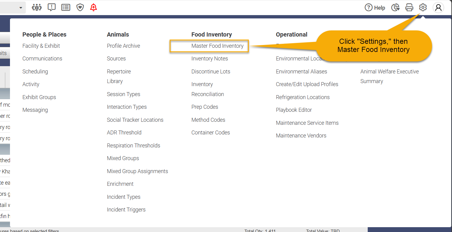 Master Food Inventory Management – OERCA | Support