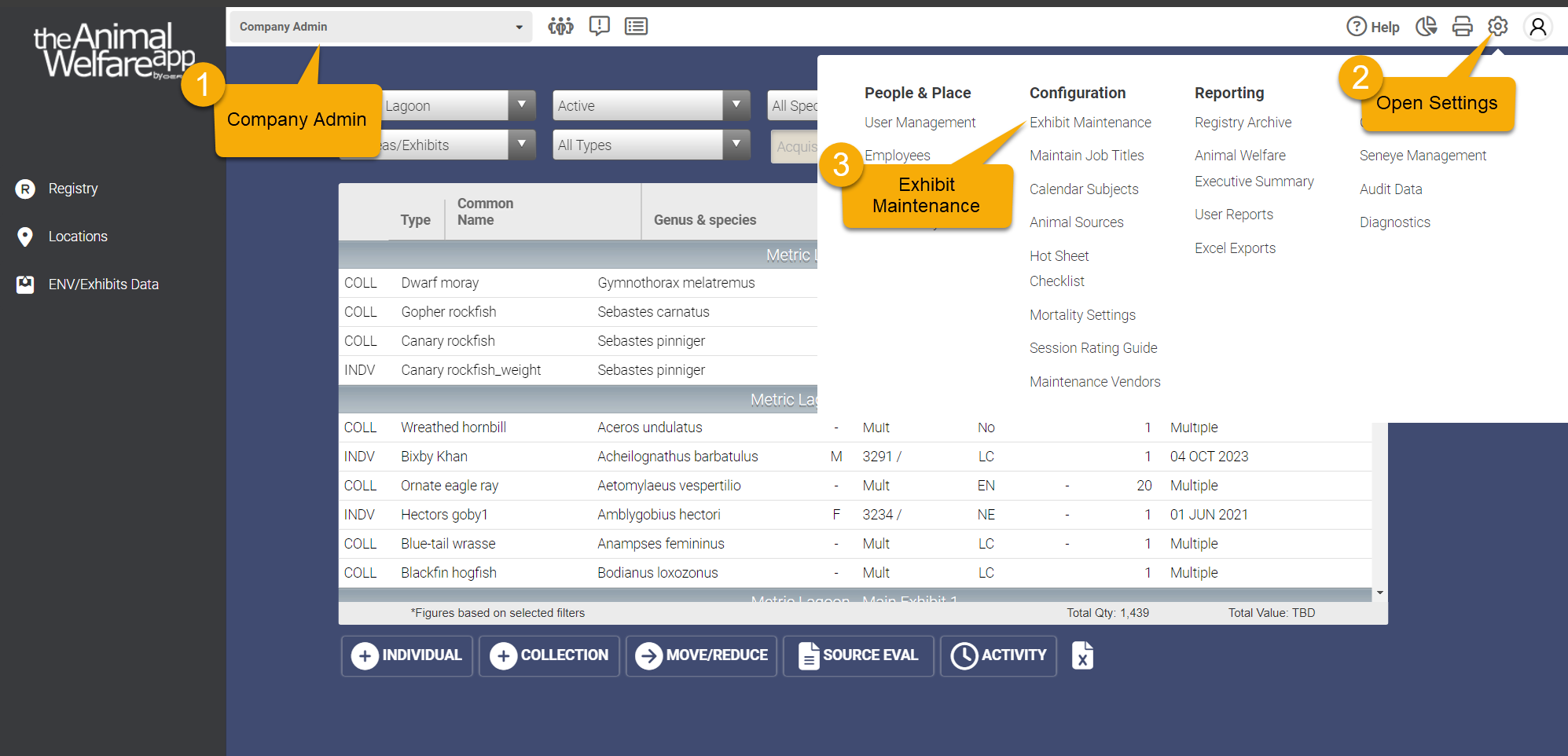 Configuring Exhibit Maintenance Checklist – OERCA | Support