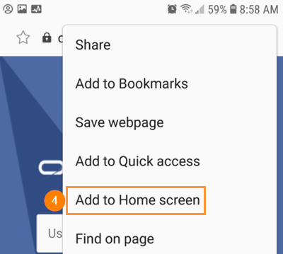 Mobile Web Application - Create Shortcut – OERCA | Support