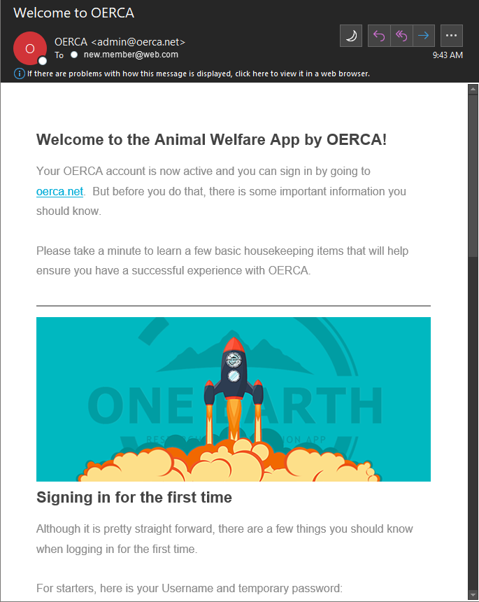 Logging Into OERCA – OERCA | Support