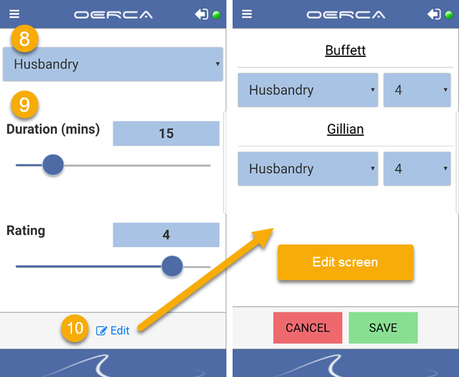 Mobile Application - Entering Session Records – OERCA | Support
